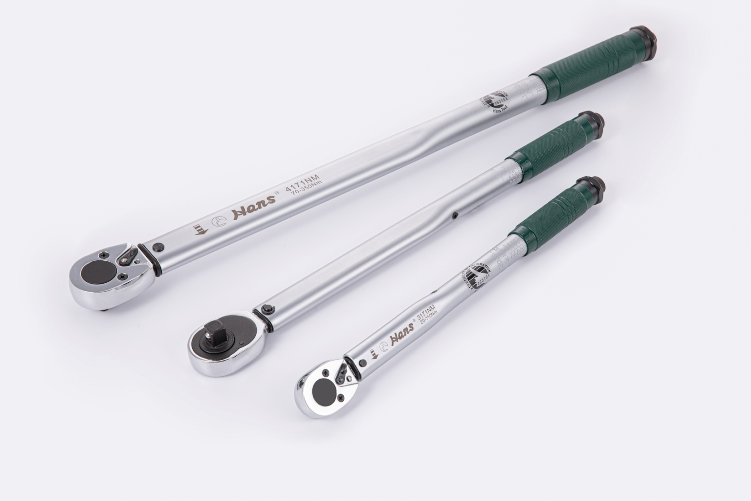 Click-Type Torque Wrench with Heavy-Duty Green Handle-¼" 3⁄8" ½" & ¾ ...